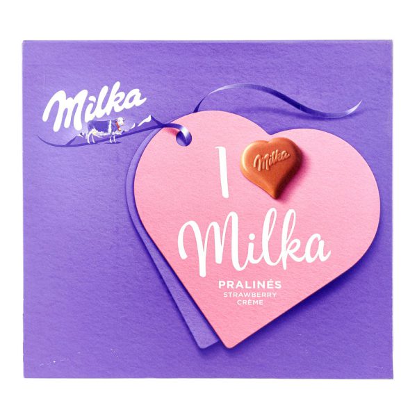 شکلات کادوئی پرالین توت فرنگی میلکا Milka 110 گرمی پاپیون مارکت
