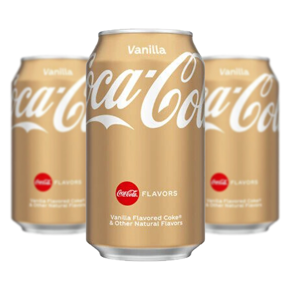 نوشابه قوطی با طعم وانیل کوکاکولا Coca Cola 330 میل پاپیون مارکت